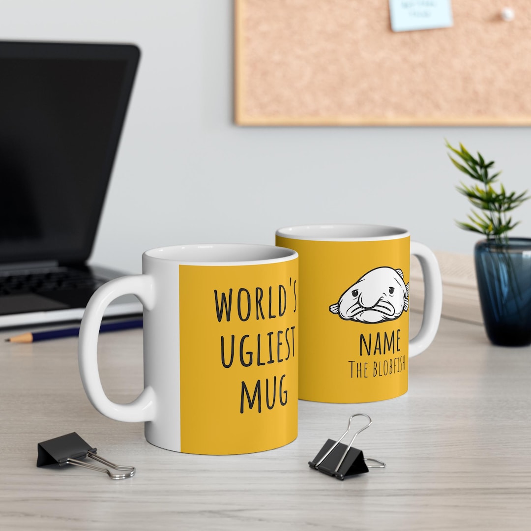 Custom World's Ugliest Mug in Yellow for Men | Featuring the Blobfish ...