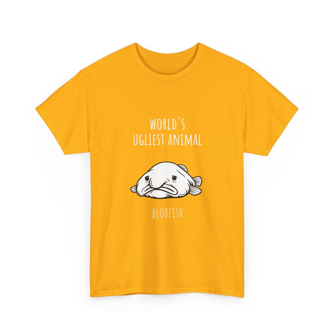 Funny T-shirt: World's Ugliest Animal Gold/yellow T-shirt Featuring the ...