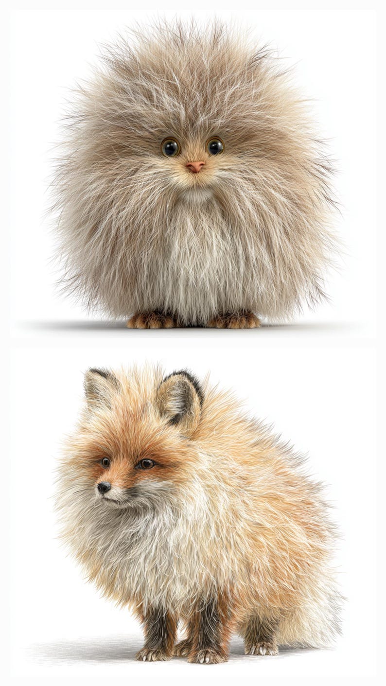 Fluffy Woodland Animal Clipart Bundle | Fox, Raccoon, Hedgehog, Bear ...