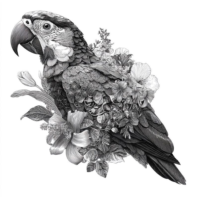 16 Black and White Animal Portraits | Wildlife Wall Art Bundle (digital ...