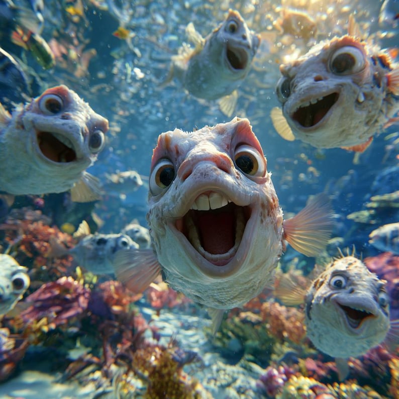 40 Fantasy Fish Clipart | Underwater Ocean Creatures Graphics (digital ...