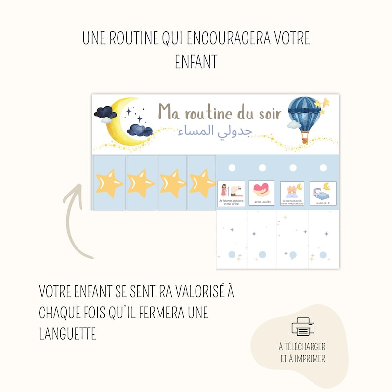 Muslim Child Routine, Morning and Evening Routine, Printable Routine ...