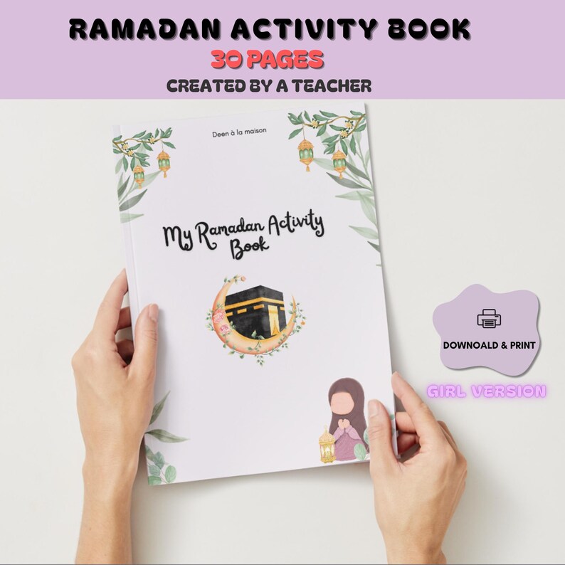 Ramadan Activity Book for girls– Fun & Educational Islamic Games ...