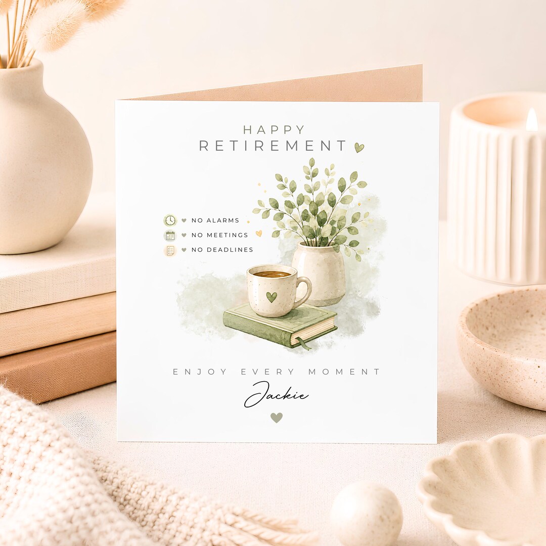 Personalised Retirement Card, Happy Retirement Card, Retirement Gift ...