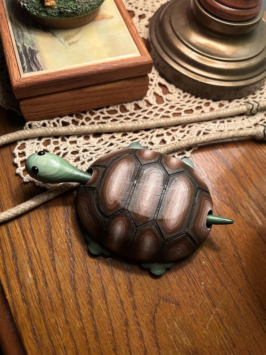 Bobbing Head Wooden Turtle Push Toy | Goofy Decor - Etsy