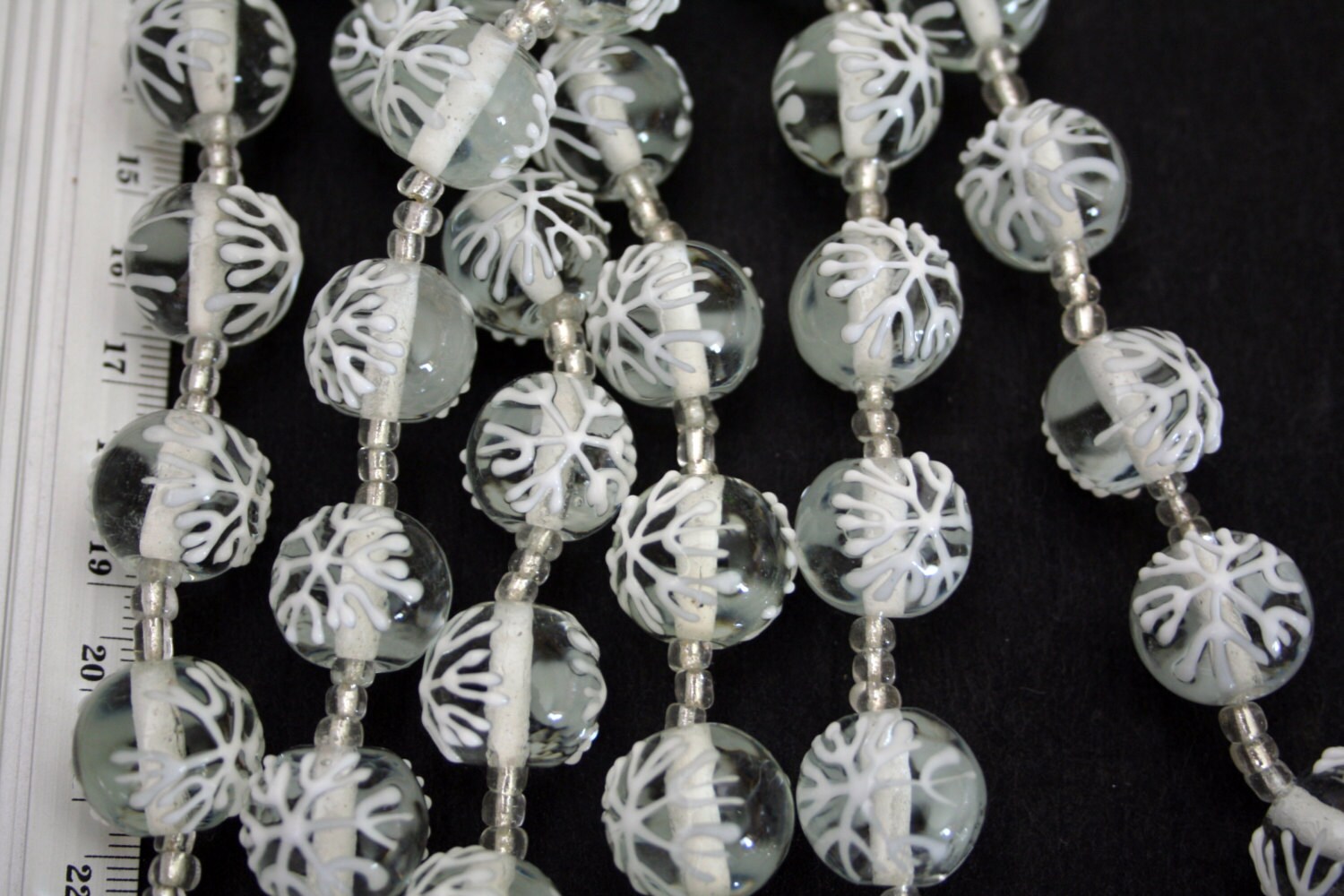 Christmas Clear Snowflake Handmade Lampwork Glass Beads12 - Etsy