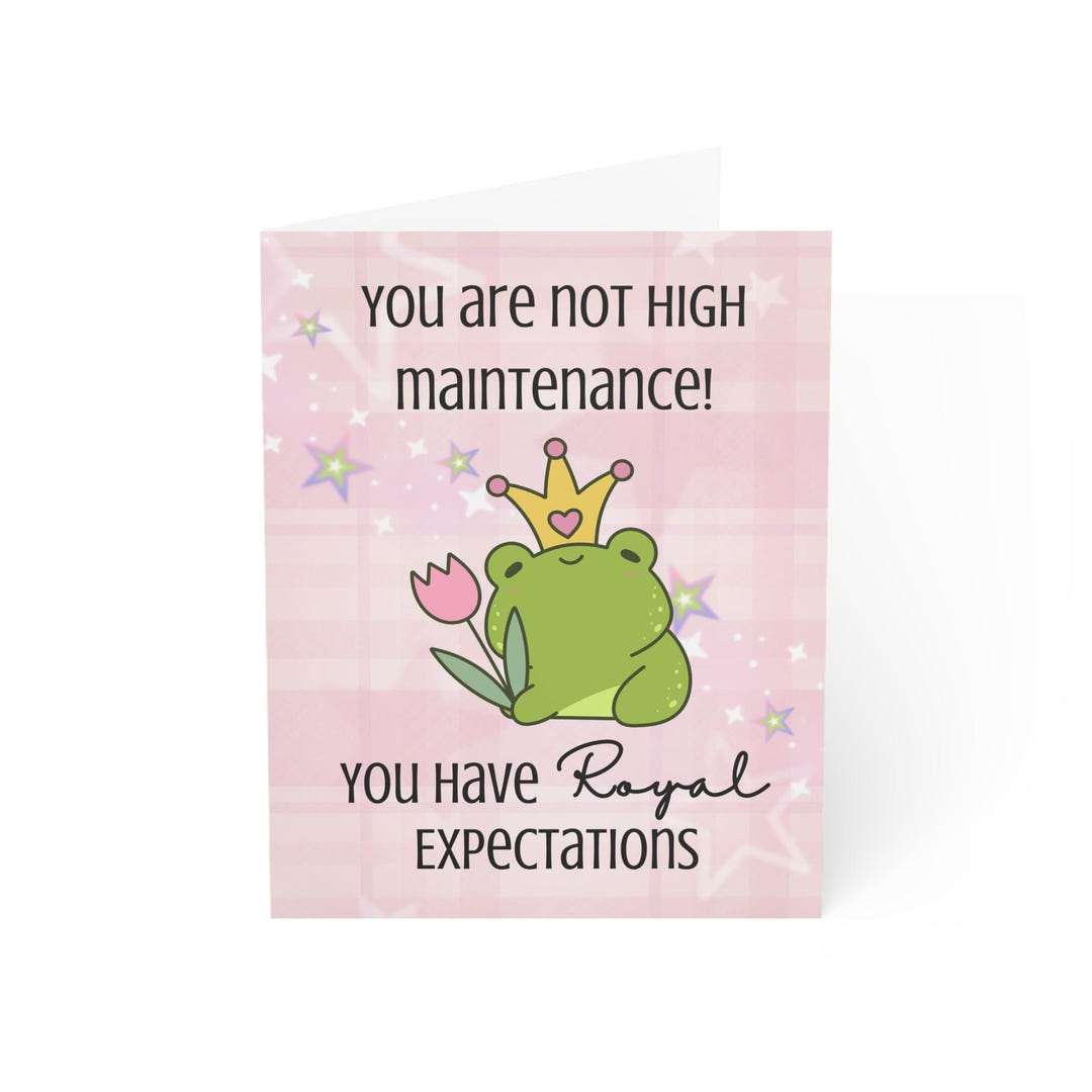 High Maintenance Bestie Card | Funny Frog Greeting Card | Royal ...