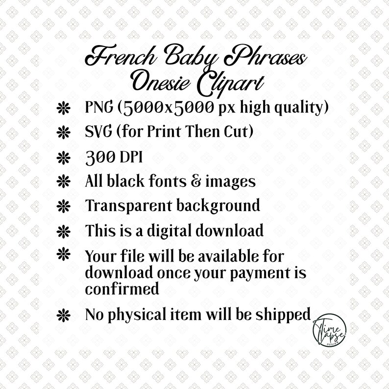 French Phrases Baby Onesie SVG PNG, Petit Rêveur Clipart, 8 Set Designs ...