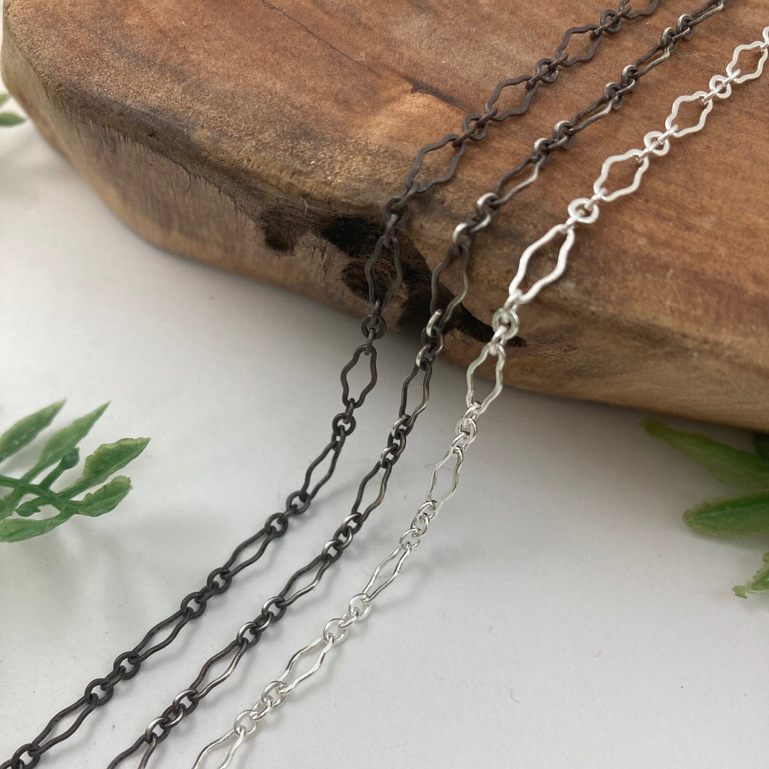 Sterling Silver Keyhole Chain: Delicate Bracelet or Necklace - Etsy