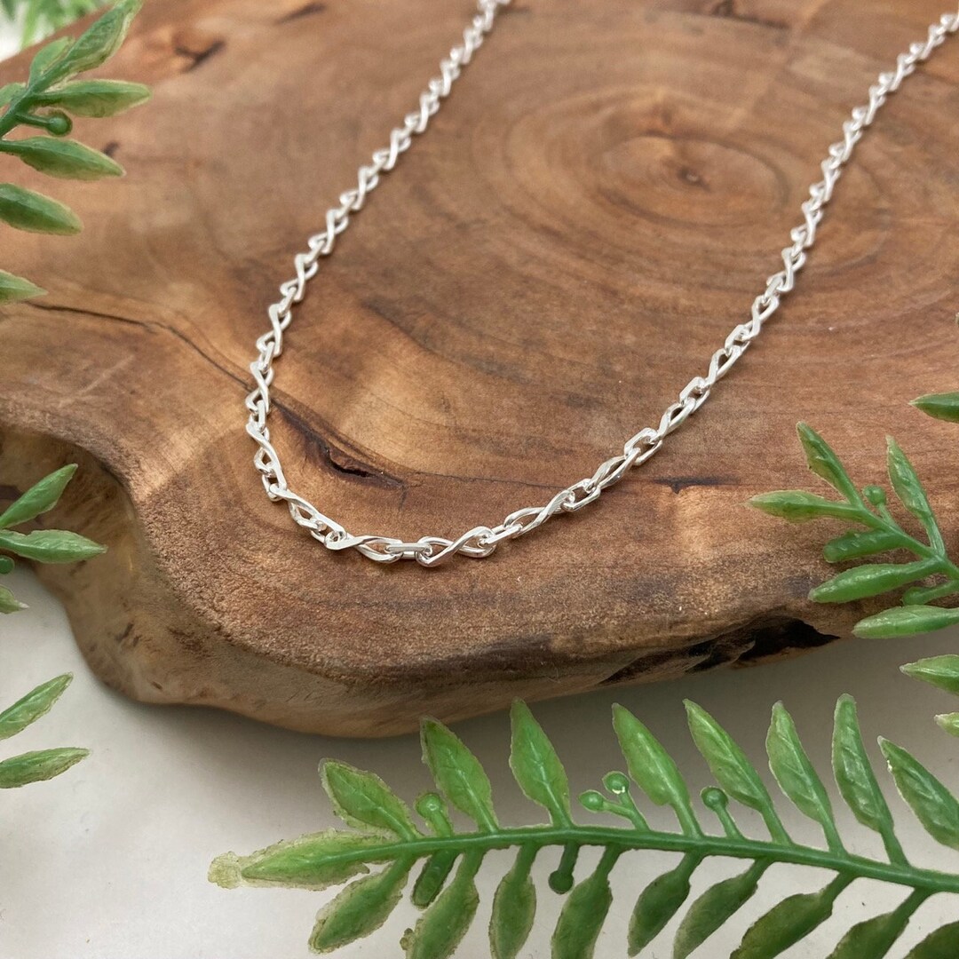 Infinity Link Sterling Silver Chain 2.5mm // Silver or - Etsy