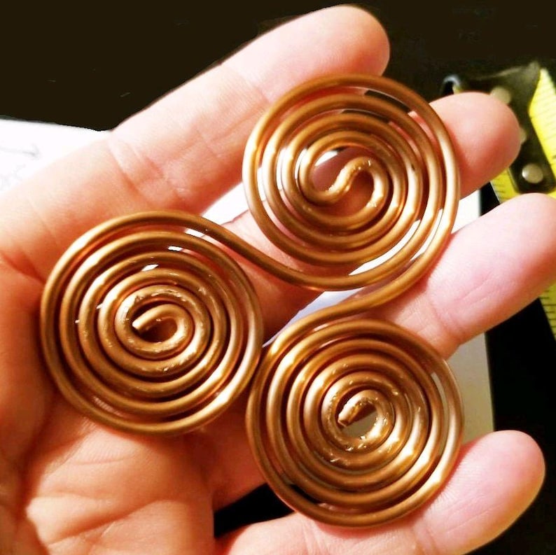Copper Triskelion Spiral Energy Triangle Necklace - Etsy