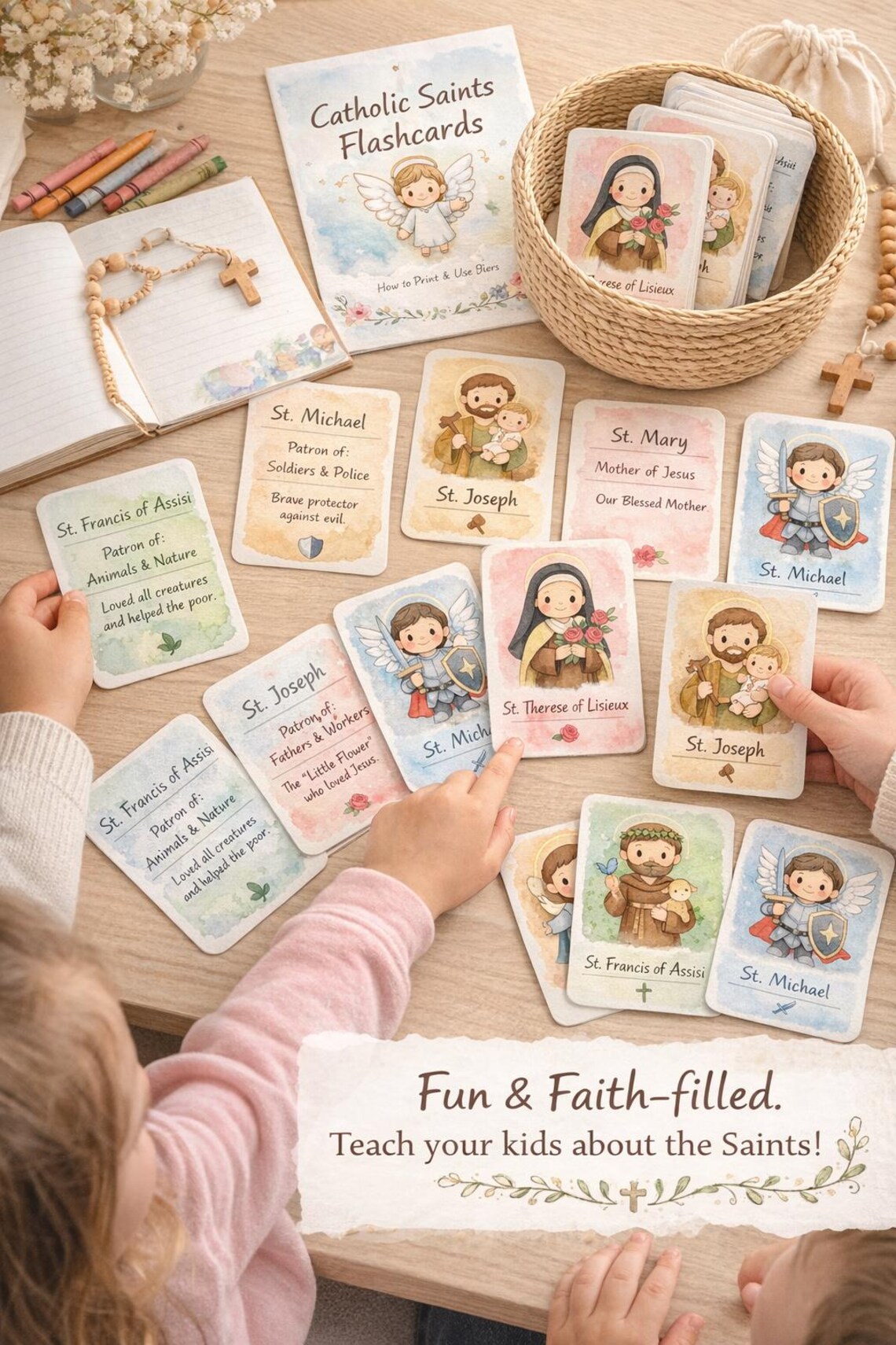 Catholic Saints Flashcards for Kids – Instant Download - Etsy
