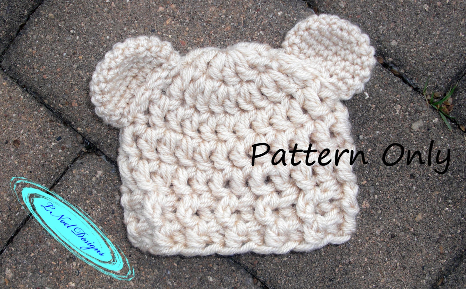 CROCHET HAT PATTERN: Teddy Bear Hat- Crochet Bear Hat Pattern- Newborn ...