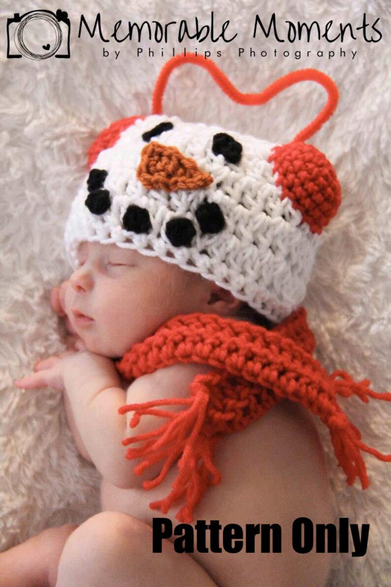 CROCHET HAT PATTERN: Snowboy newborn-adult Snowman pattern | Etsy
