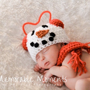 CROCHET HAT PATTERN: Snowboy (newborn-adult)- Snowman Pattern- Crochet ...