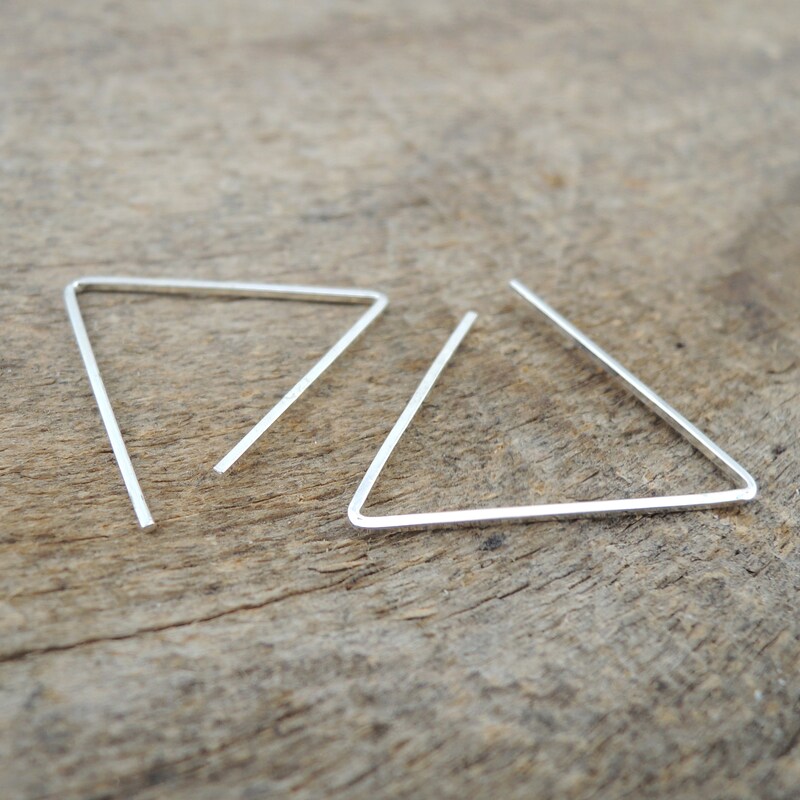 Silver Wire Earrings - Etsy