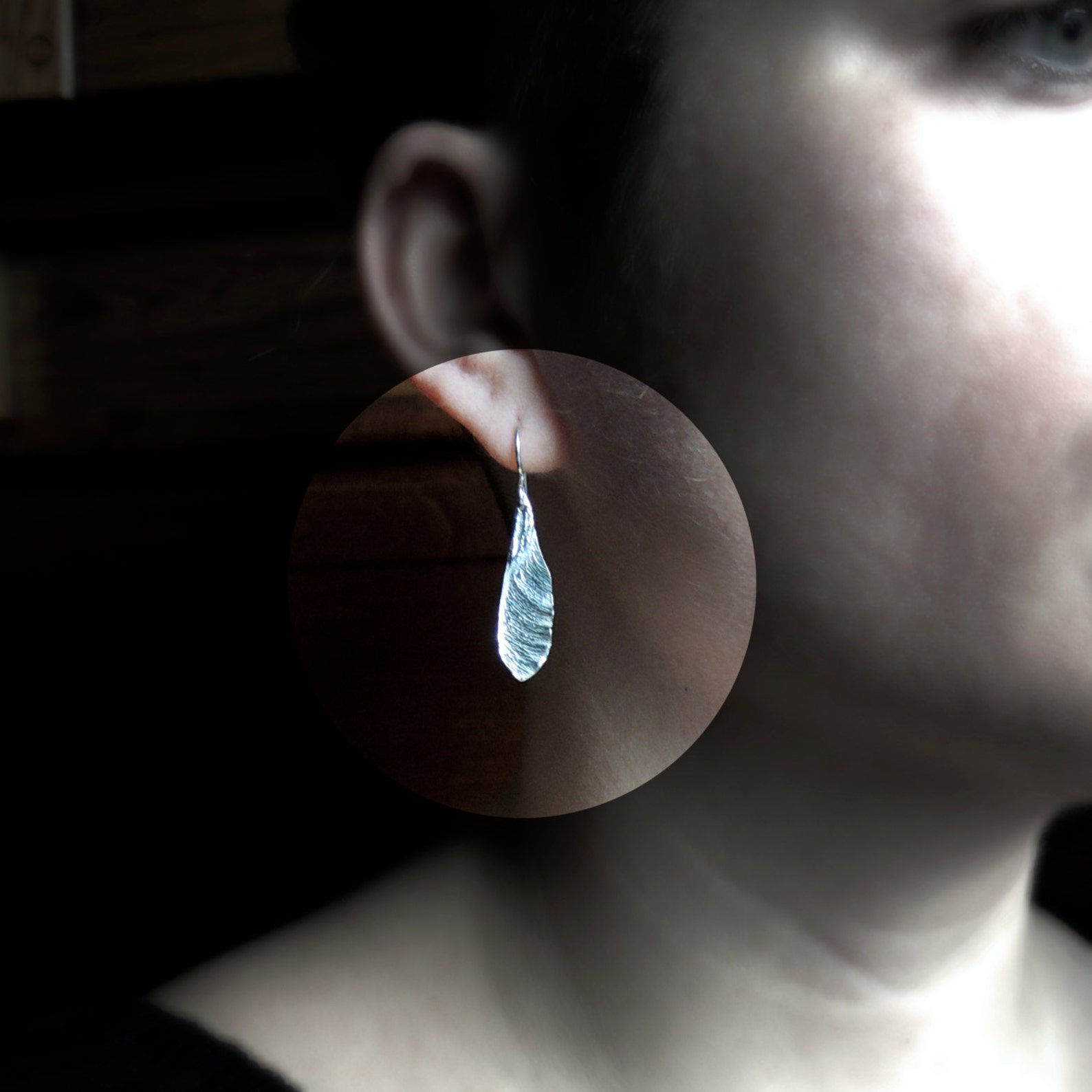 Small Samaras Solid Gold Samara Seed Dangle Earrings - Etsy