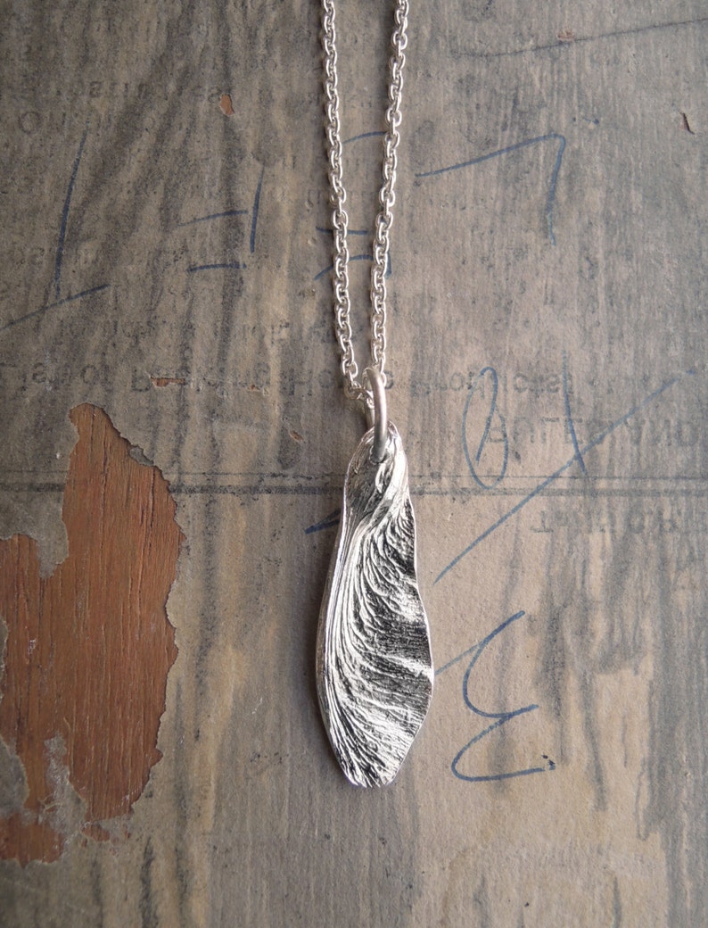 Medium Samara Seed Pod Delicate Samara Necklace Sycamore - Etsy