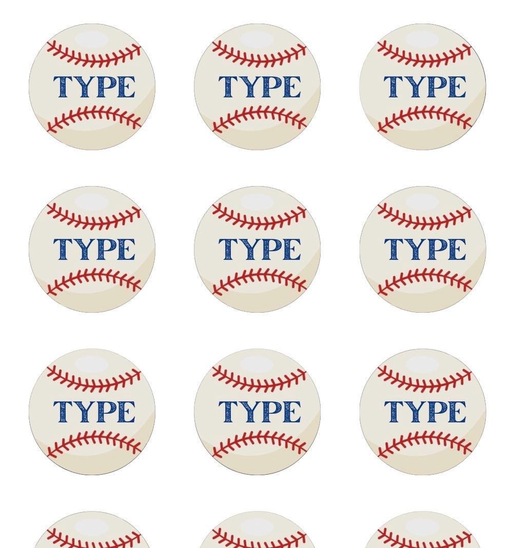 Baseball Avery Label Template / Editable Canva Labels / Baseball Party ...