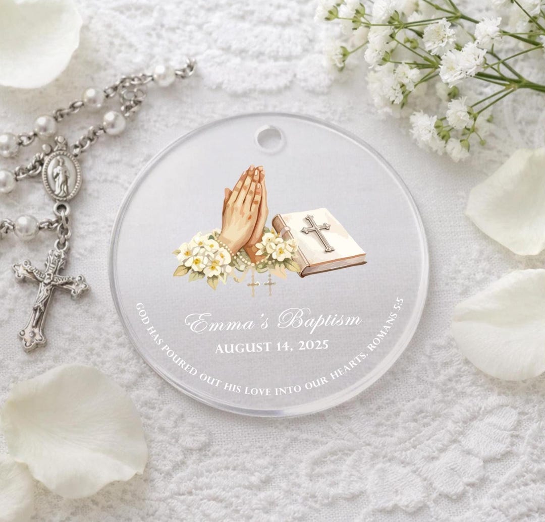 Personalized Baptism Favors for Girl, Elegant Christening Acrylic ...