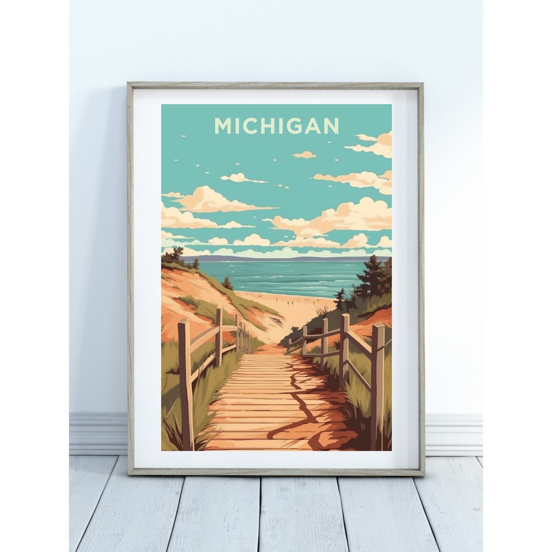 Michigan Beachside Boardwalk Western Michigan Leelanau Peninsula ...