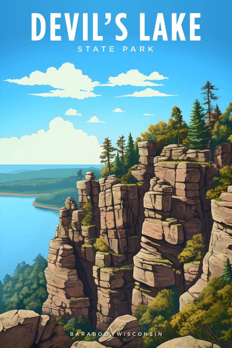 Devil's Lake State Park Quartzite Cliffs, Baraboo, WI - Perfect for Any ...