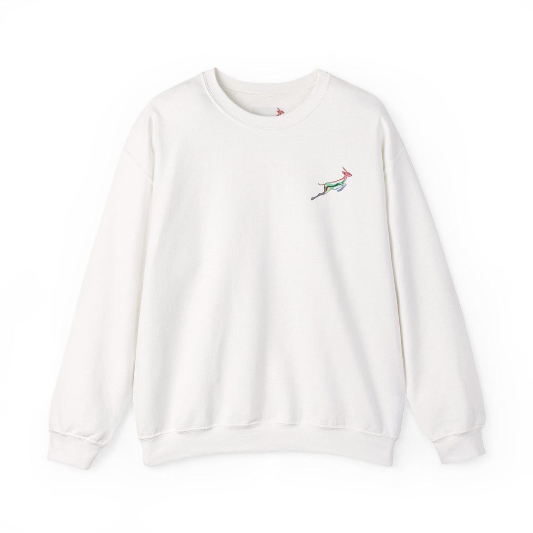 Minimal Embroidered South African Springbok Crewneck Sweatshirt - Etsy