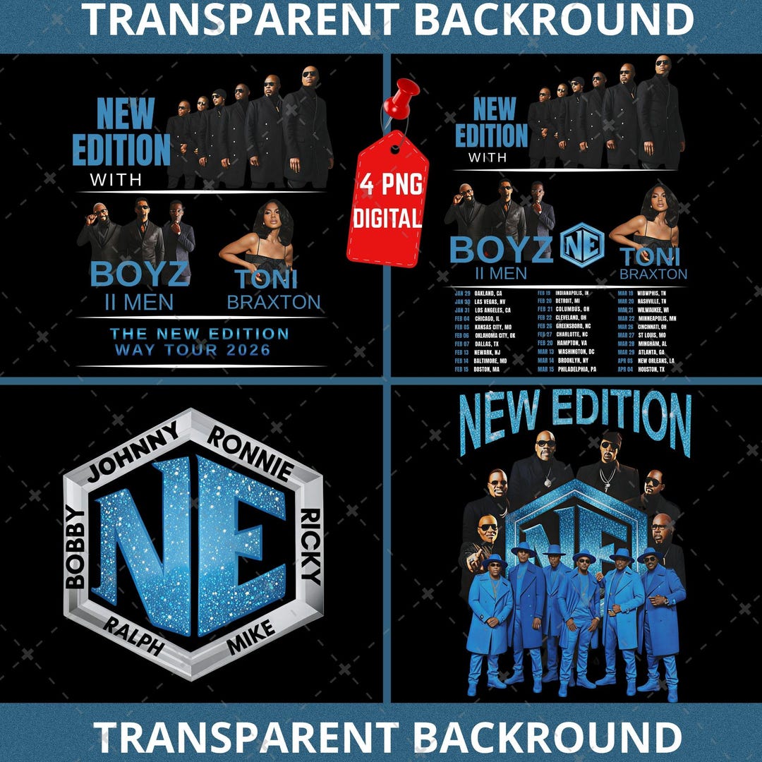 The New Edition Way Tour 2026 PNG File Digital Download, Ready Print to ...