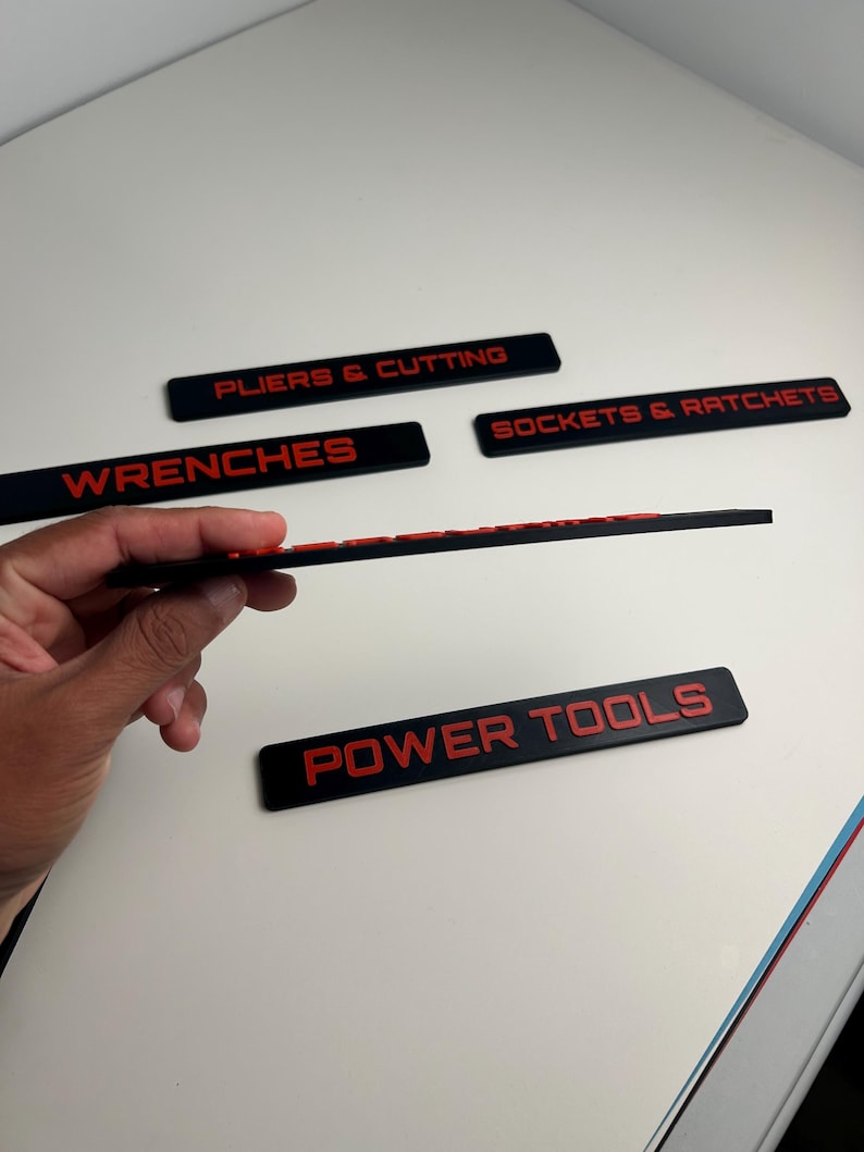 Magnetic Toolbox Labels for Mechanics | Custom Tool Drawer Organizer ...