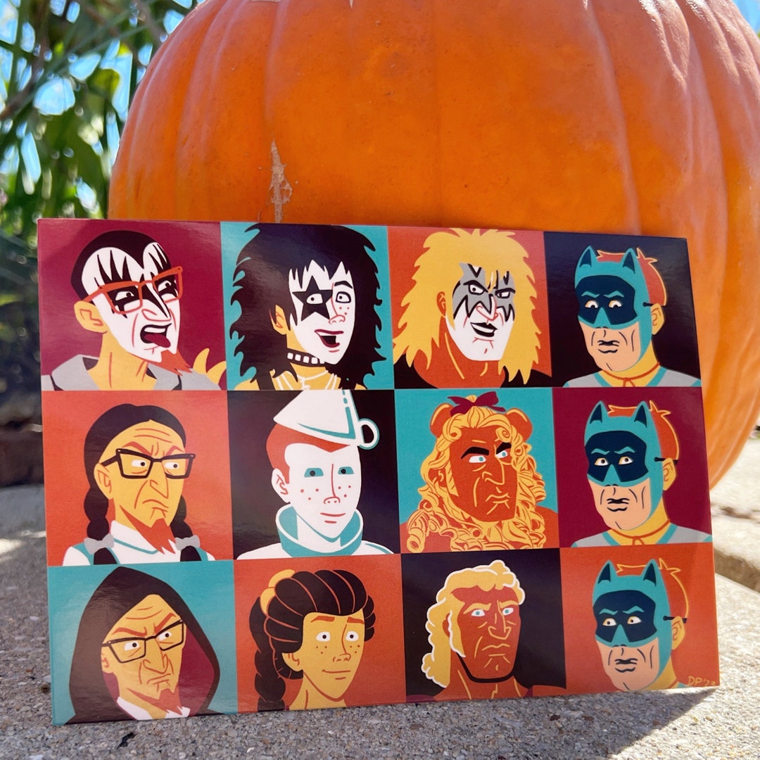 And THE BAT! Adventure Siblings Halloween Costume Postcard Print - Etsy