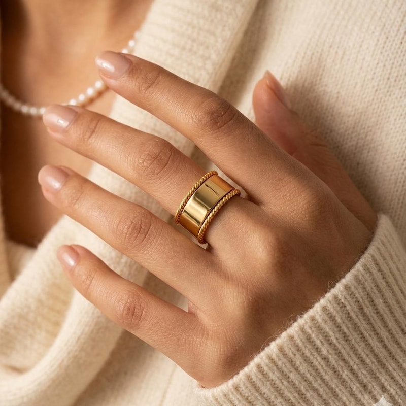 Oura Ring Cover Gold 14k - Etsy