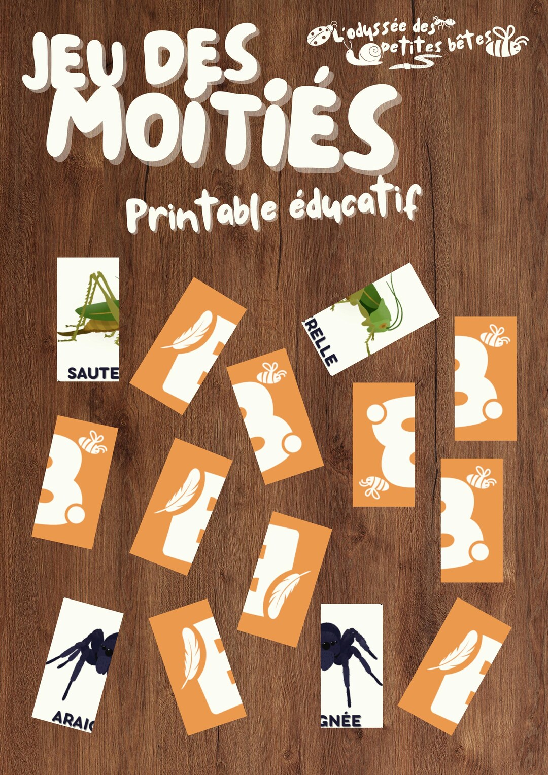 Printable Half-and-half Game for Little Creatures | Educational Game ...