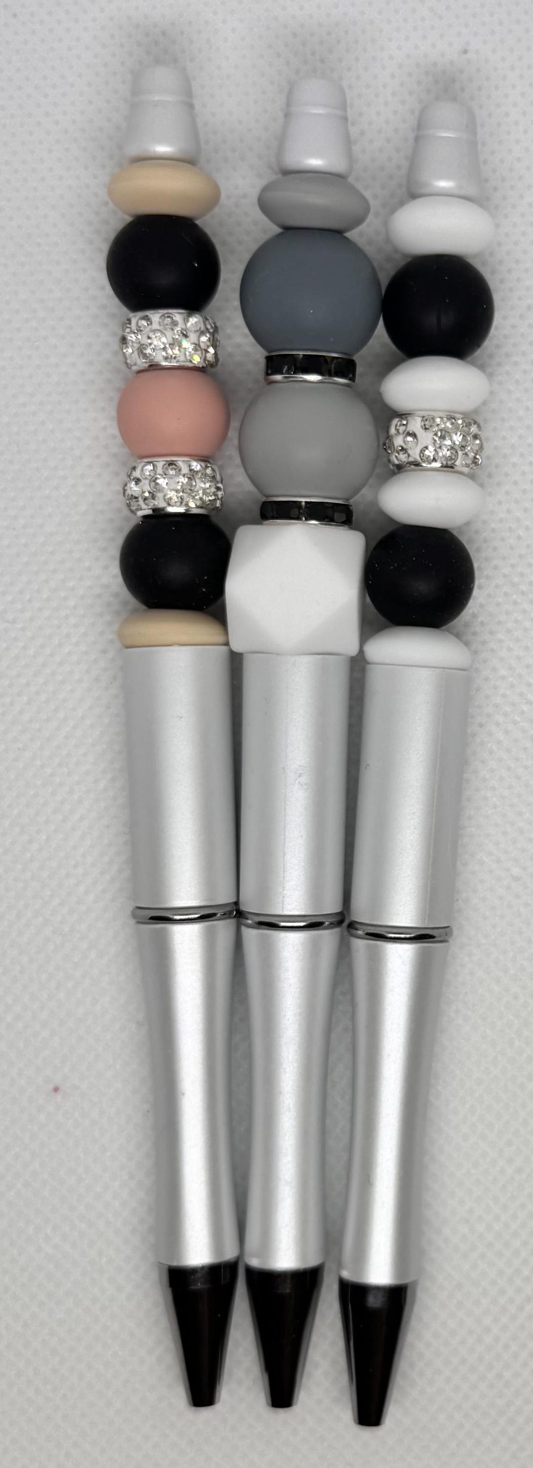 Set of 3 Neutral Colored Beaded Pens - FREE SHIPPING - Etsy