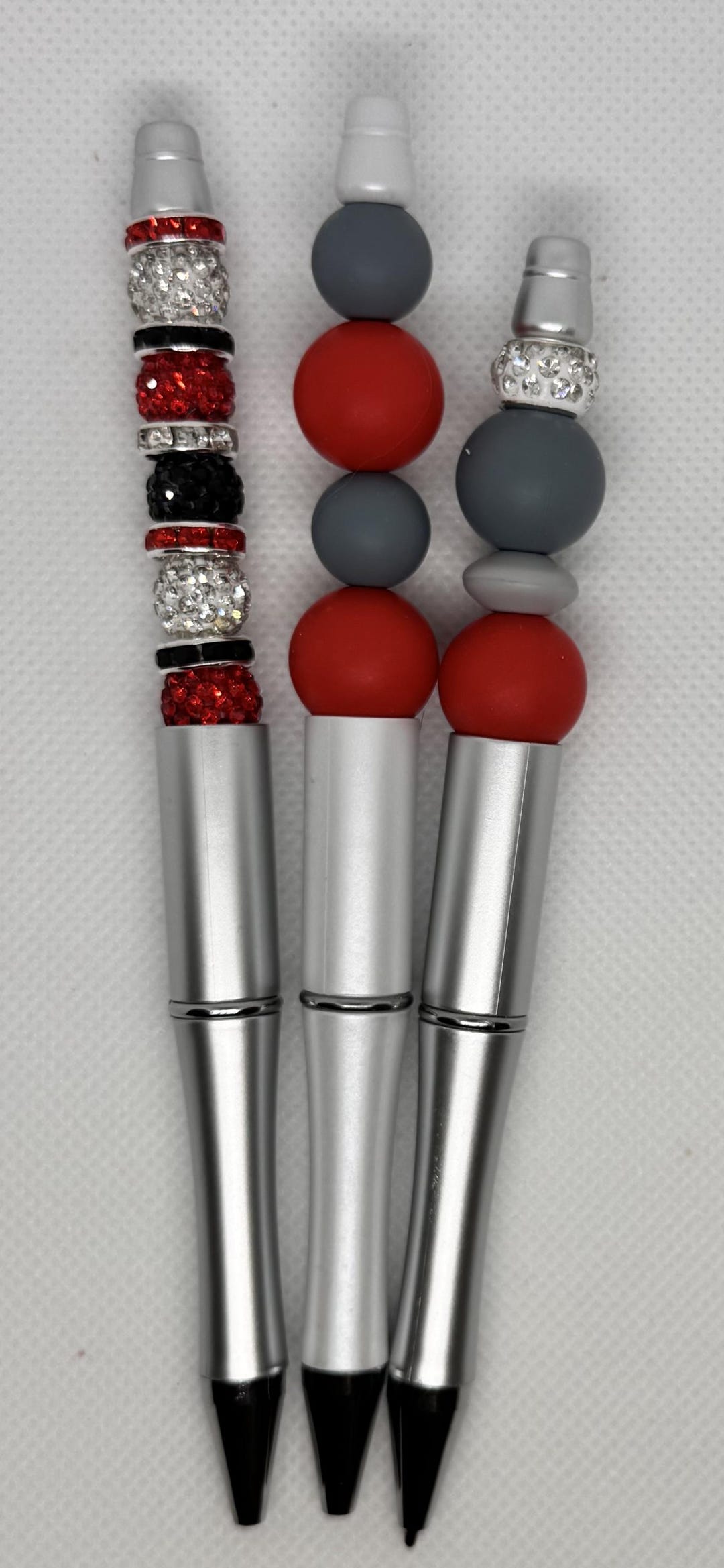 Set of 3 Beaded Ohio State Buckeyes Themed Pens - FREE SHIPPING - Etsy
