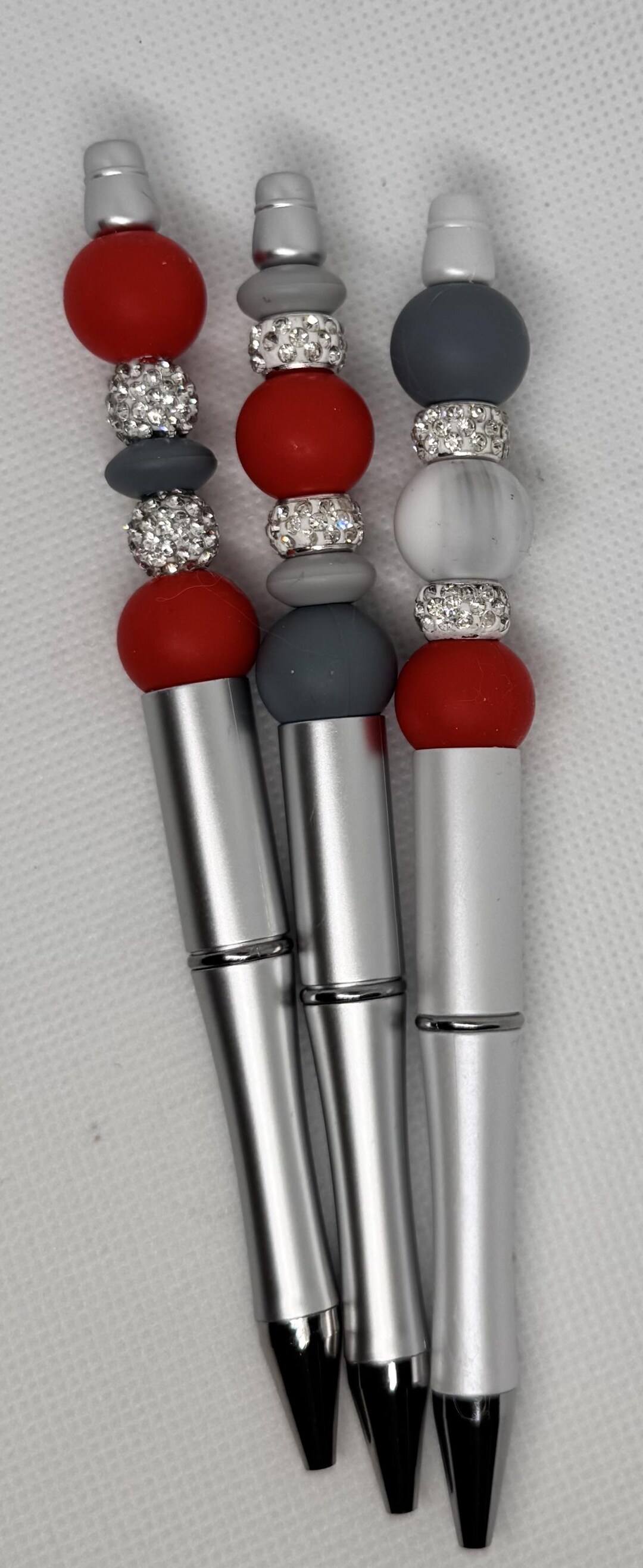 Set of 3 Beaded Ohio State Buckeyes Themed Pens - FREE SHIPPING - Etsy