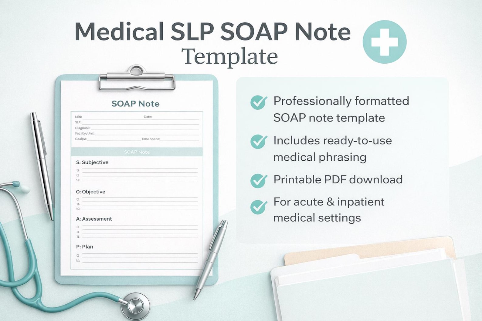 Medical SLP SOAP Note Template Bundle | Acute Care, Inpatient Rehab ...