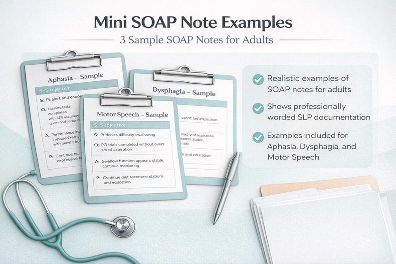 Medical SLP SOAP Note Template Bundle | Acute Care, Inpatient Rehab ...