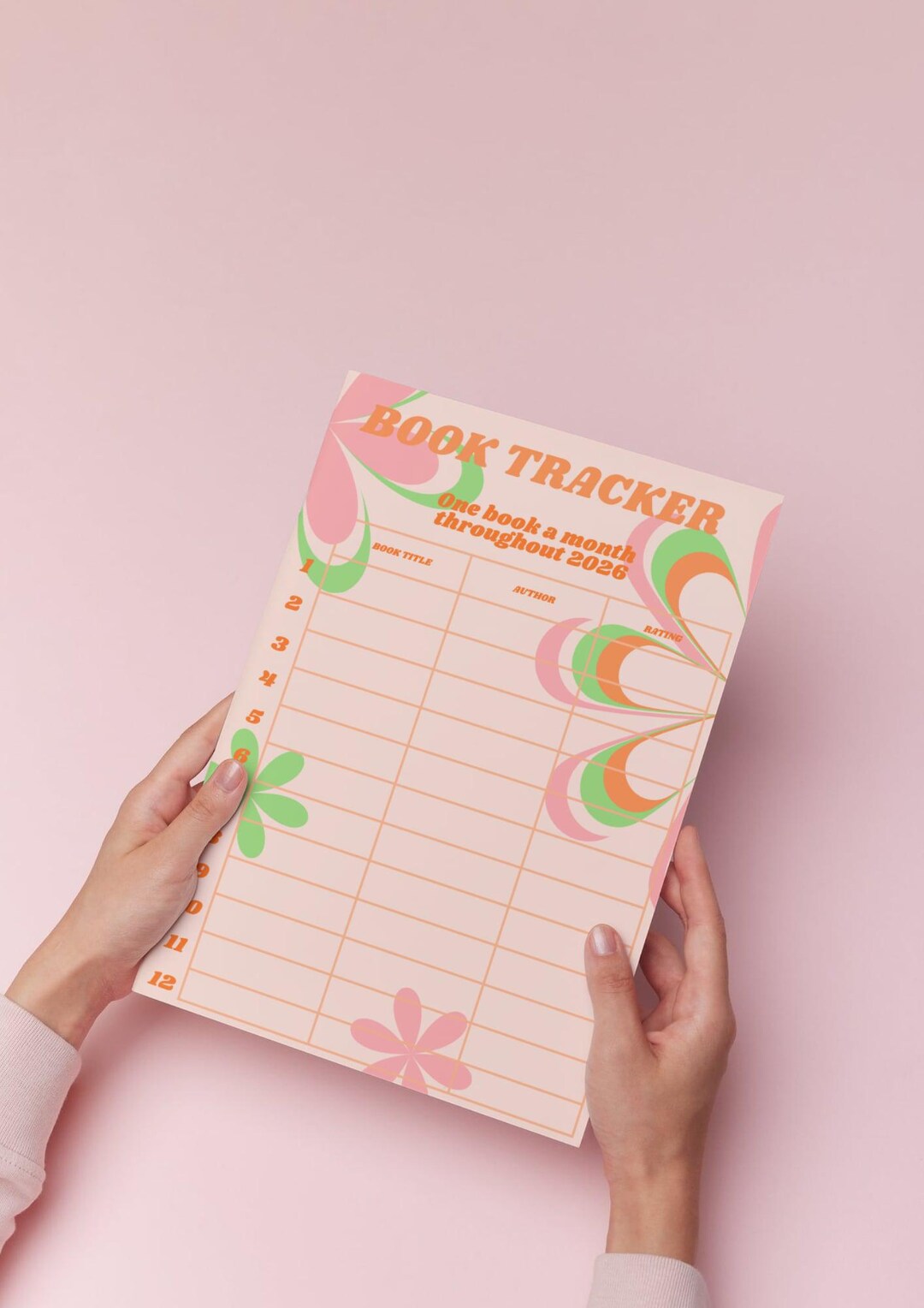 Book Tracker Template - My Reading Journey 2026 (orangepink) - Etsy