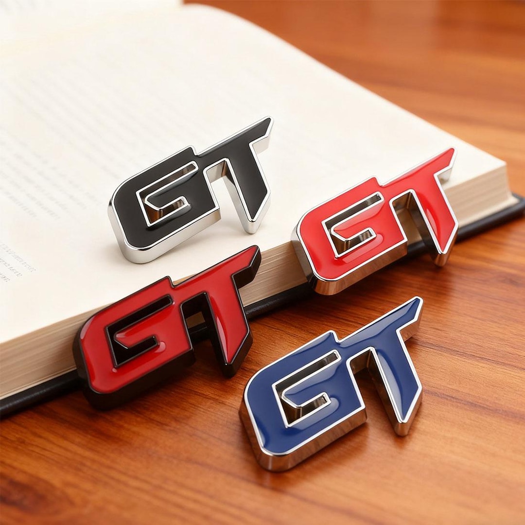 3D Metal GT Lettering Badge Emblem Car Decor Adhesive Sticker - Etsy