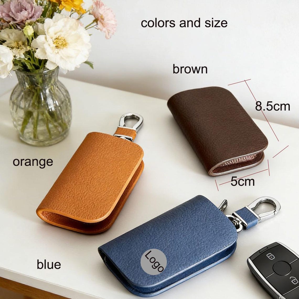 Leather Key Fob Pouch, Universal Car Key Case, Personalized Gift - Etsy
