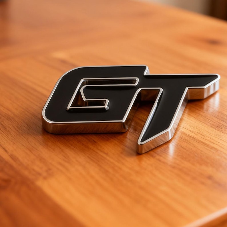 3D Metal GT Lettering Badge Emblem Car Decor Adhesive Sticker - Etsy