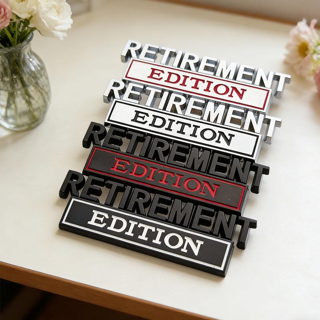 Metal RETIREMENT Edition Lettering Badge Emblem Car Body Sticker Auto ...