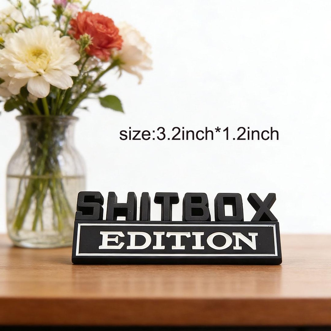 3D Metal SHITBOX Edition Car Emblem Lettering Badge Body Sticker Auto ...
