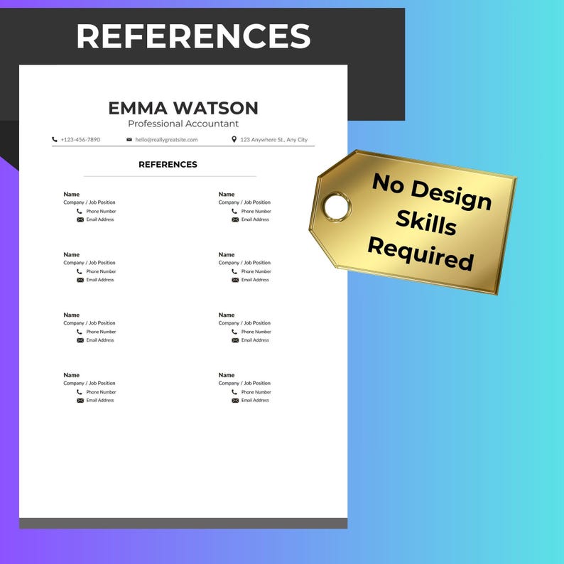 ATS Friendly Resume Template, Modern CV Design, Cover Letter (word ...