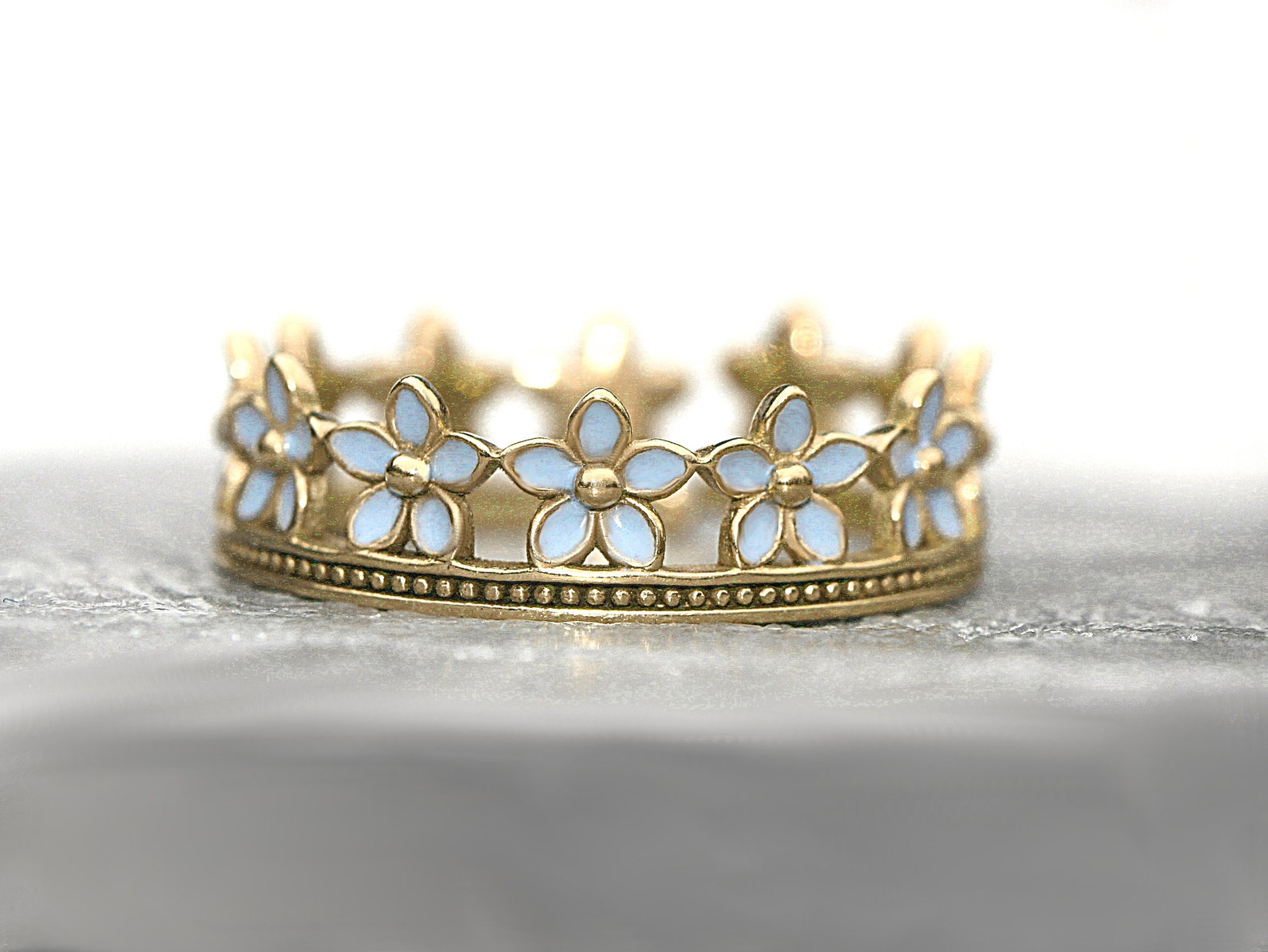 2 Forget Me Not Rings. Multible Wearing Combinations. Gold - Etsy