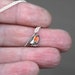 Dainty Robin Bird Necklace. Sterling Silver and Orange Enamel. Nature ...