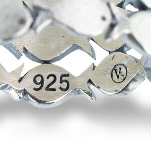 Swimming Against the Current. Sterling Adjustable Ring. School of Fish ...