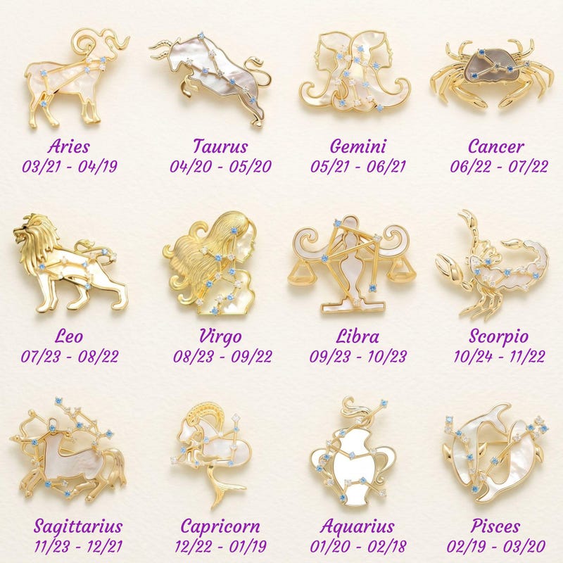 Astrology Sign Pins - Etsy