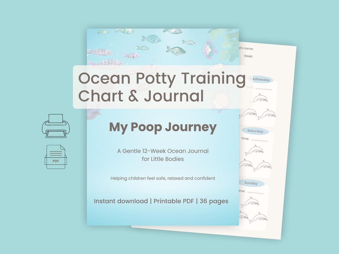 My Poop Journey Ocean Chart & 12-week Journal for Children (digital ...