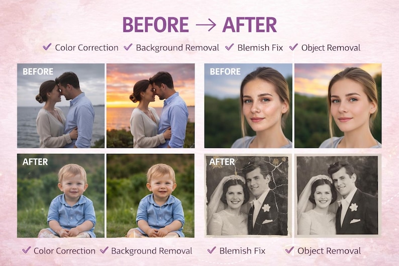 Custom Photo Editing Service: Restoration, Face Swap, Enhance, Colorize ...